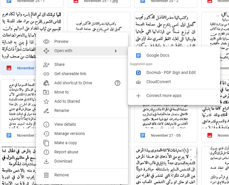 How to use Google Docs to OCR Arabic text – Christopher S Rose