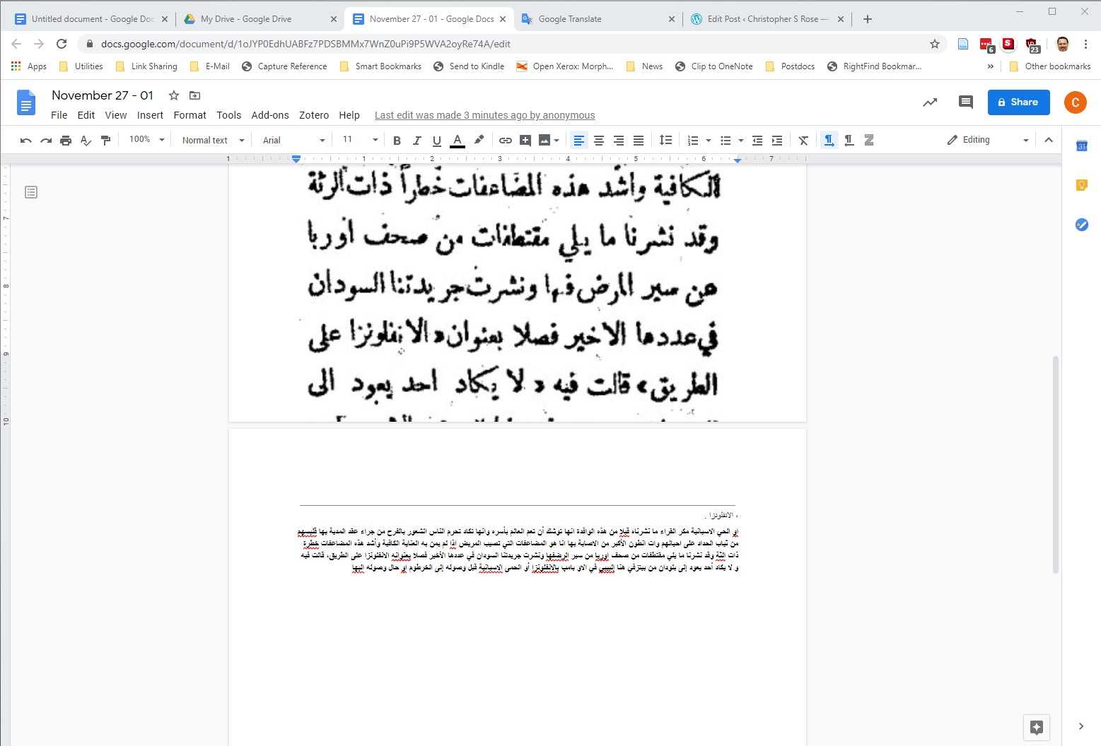 How to use Google Docs to OCR Arabic text – Christopher S Rose